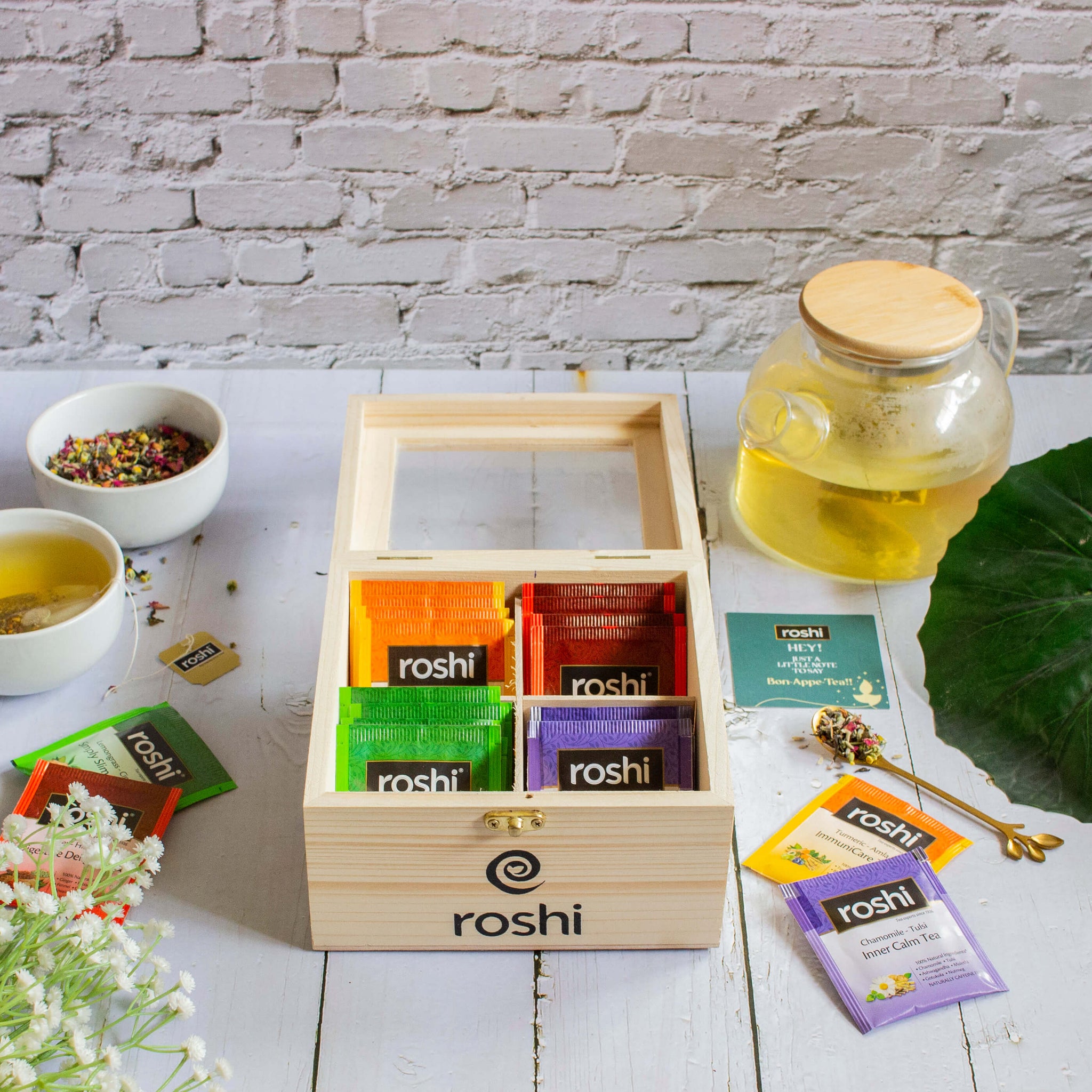 Roshi Premium Tea Assortment Pinewood Gift box – Roshiwellness